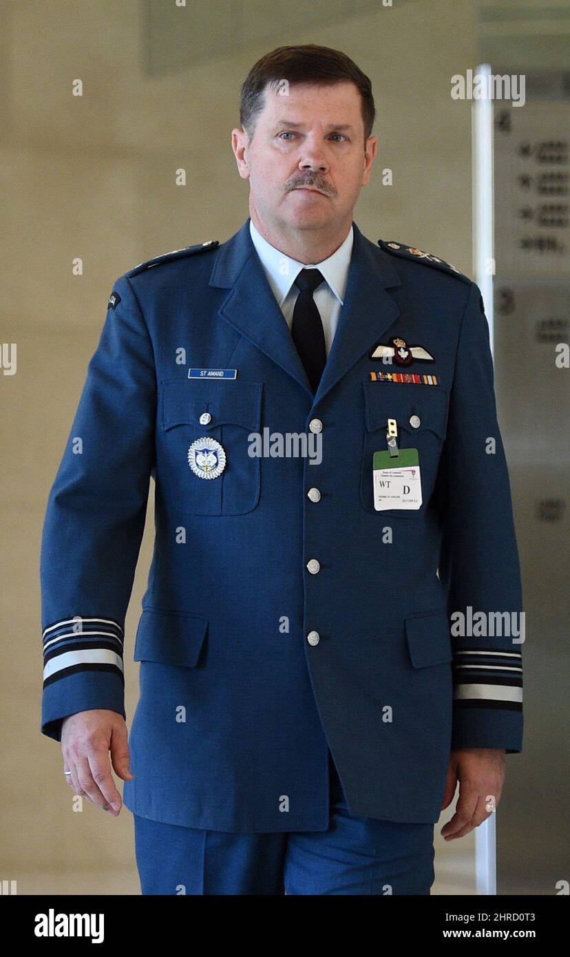 Lt. Gen. Pierre St-Amand arrives to appear as a witness at a commons ...