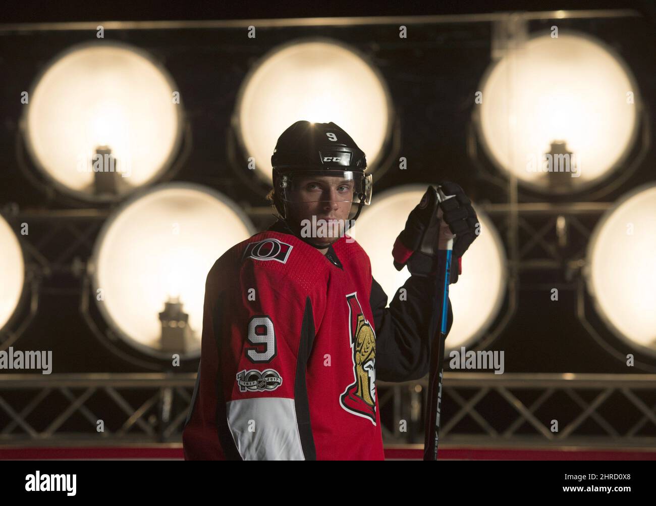 Ottawa Senators right winger Bobby Ryan poses for promotional footage ...