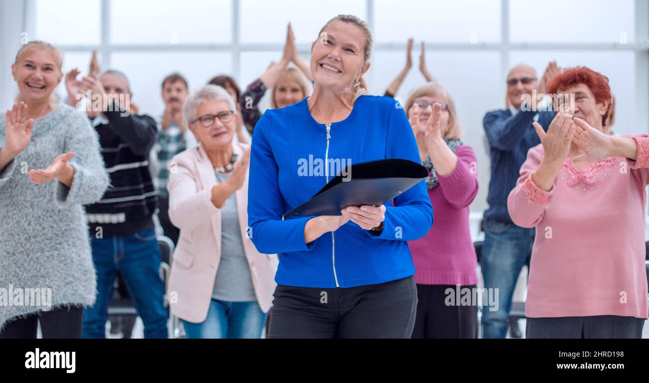 Middle aged woman executive manager company Stock Photo - Alamy