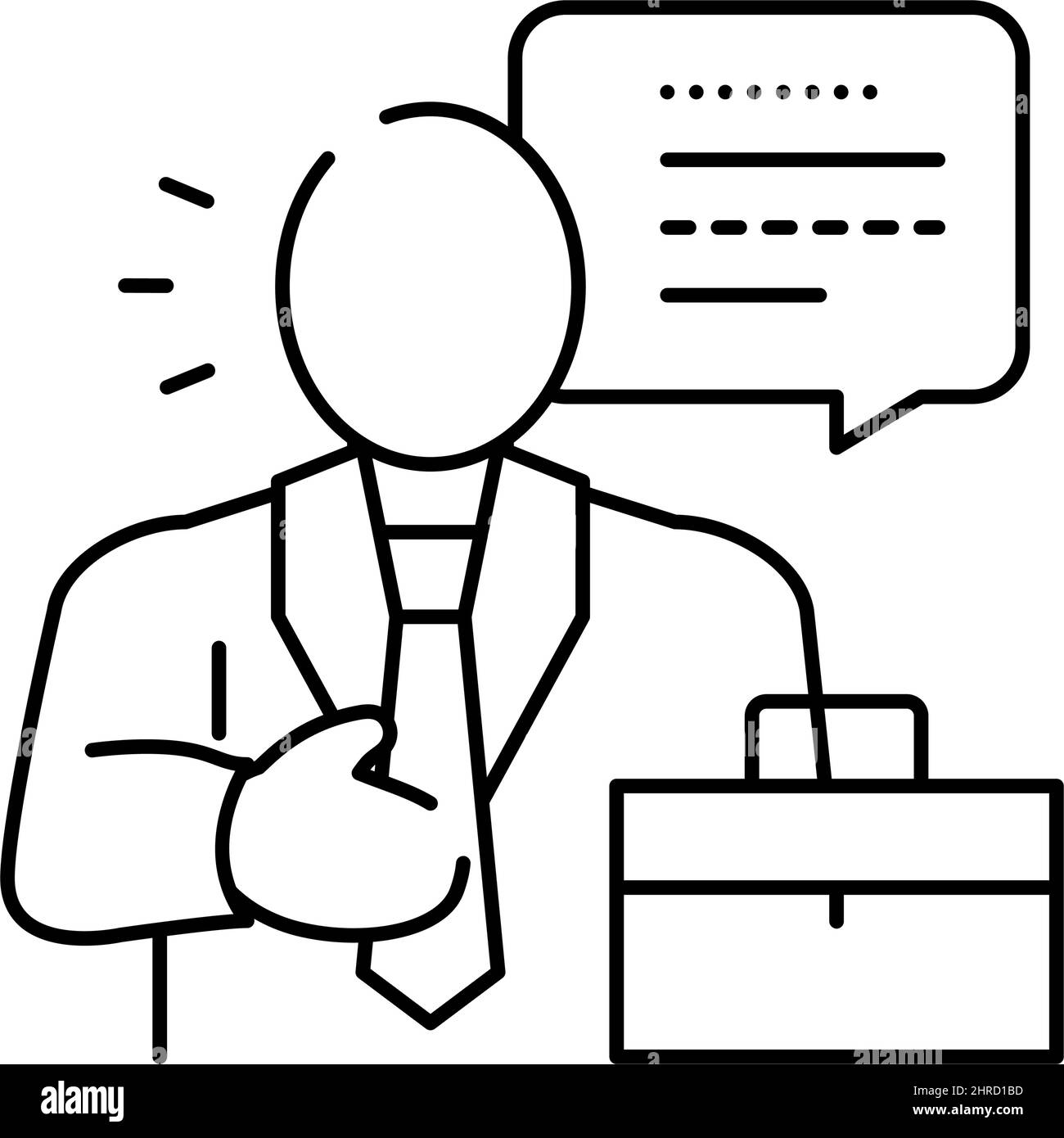 lawyer man line icon vector illustration Stock Vector Image & Art - Alamy