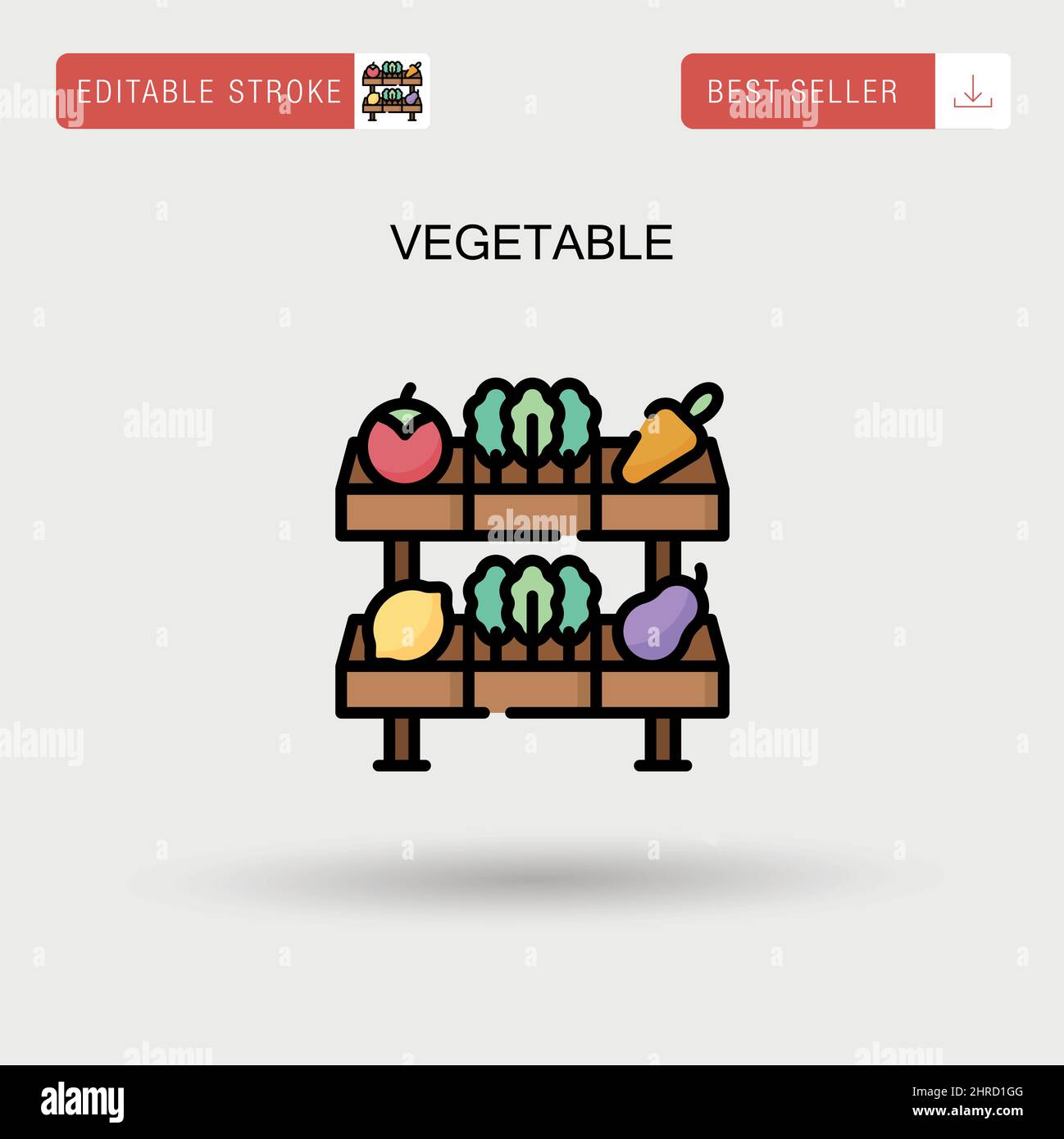 Vegetable Simple vector icon Stock Vector Image & Art - Alamy