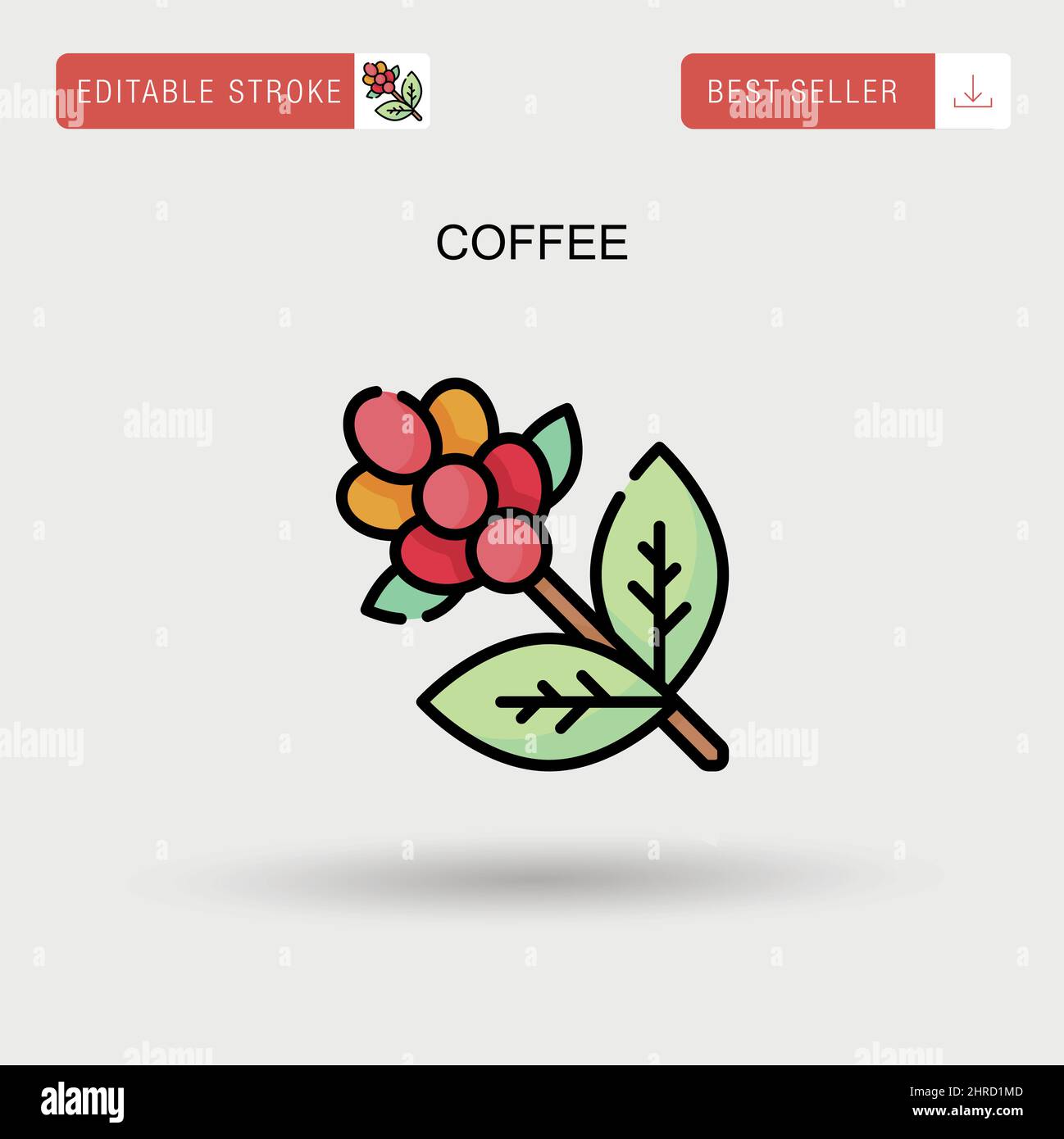 Coffee Simple vector icon Stock Vector Image & Art - Alamy