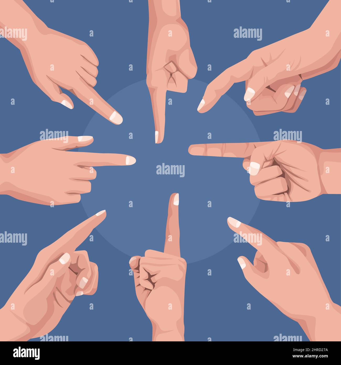 Hands show gesture fingers Stock Vector Images - Alamy