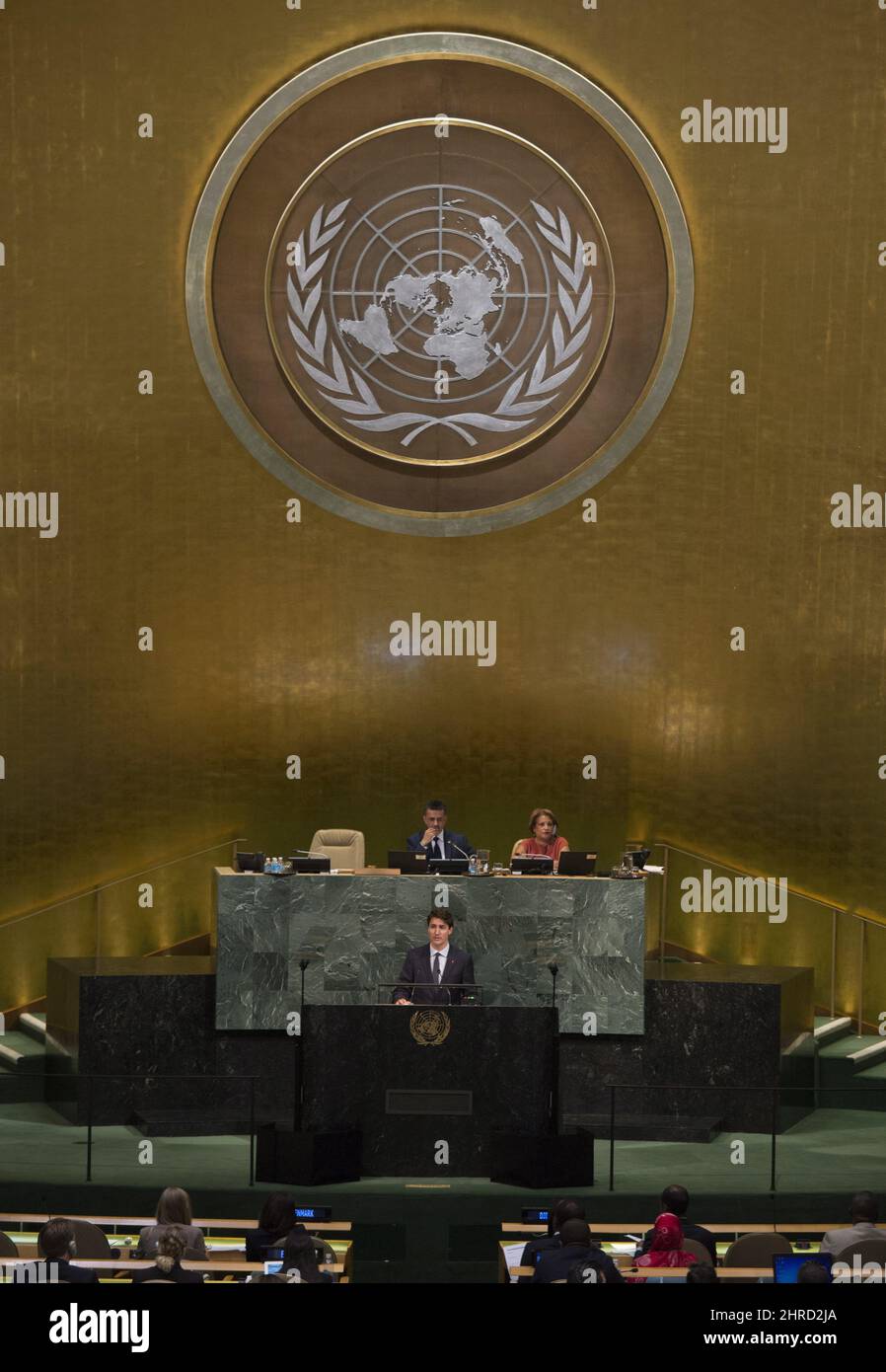 Canadian Prime Minister Justin Trudeau addresses the United Nations ...