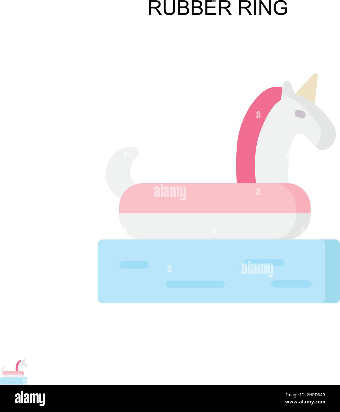 Rubber ring Simple vector icon. Illustration symbol design template for ...