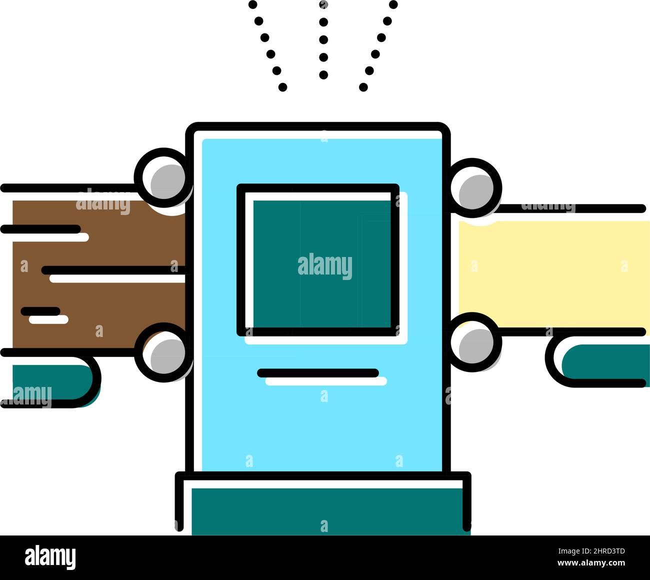 log debarking machine color icon vector illustration Stock Vector Image ...