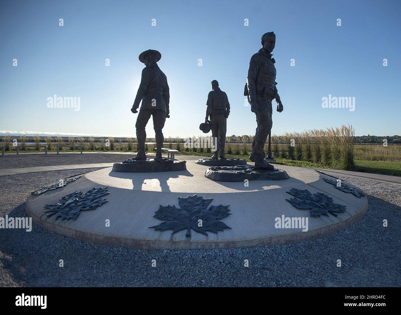The monument honouring RCMP Constables Fabrice Gevaudan, Dave Ross and ...