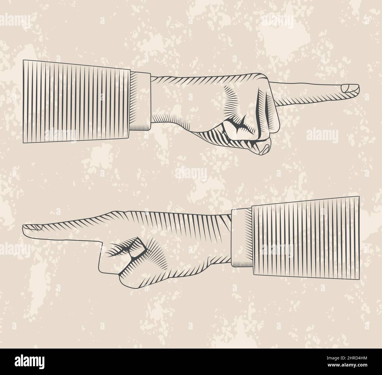 two fingers points drawn Stock Vector Image & Art - Alamy