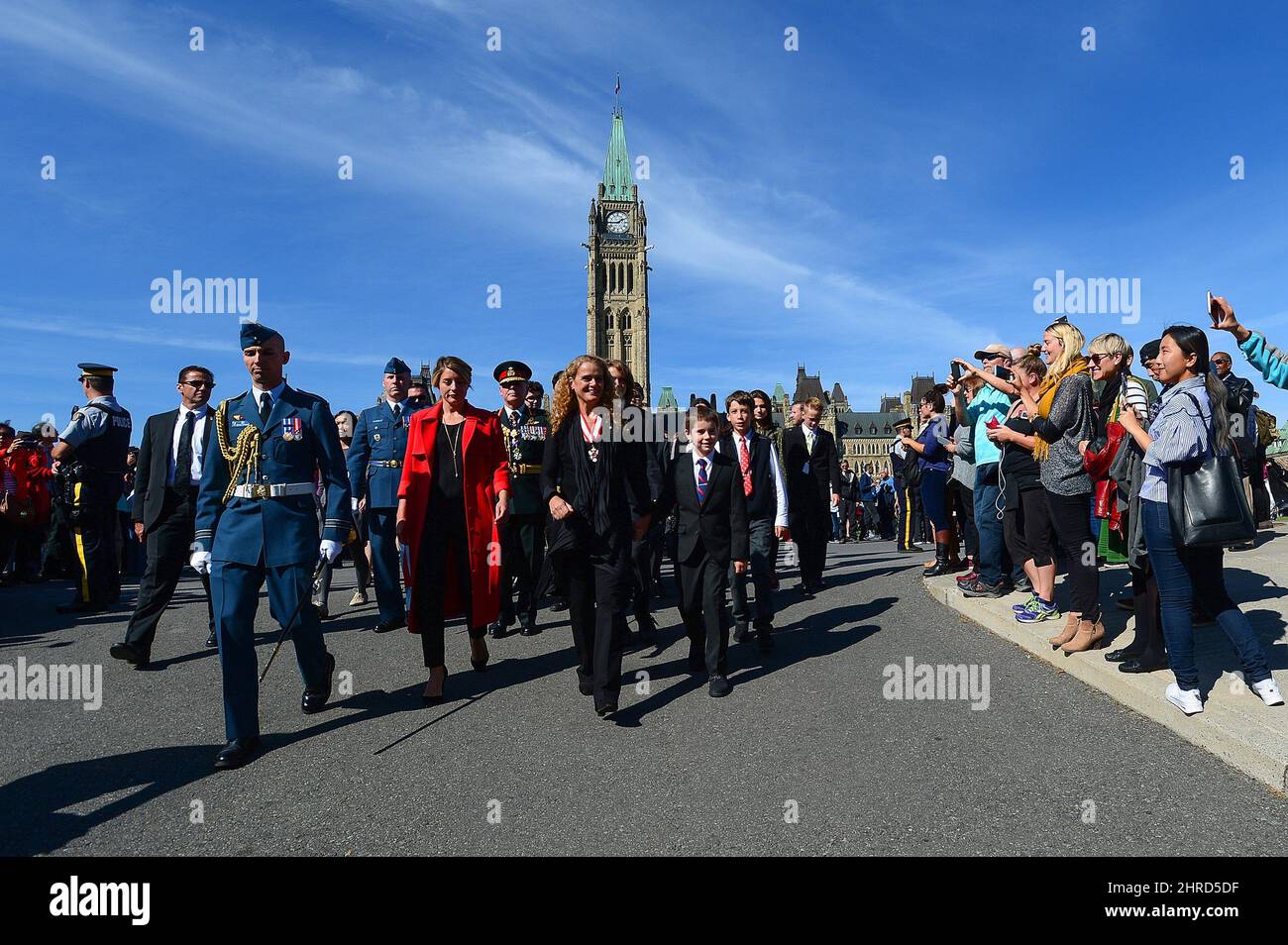 Canada's 29th Governor General Julie Payette walks with Minister of Canadian Heritage Melanie ...
