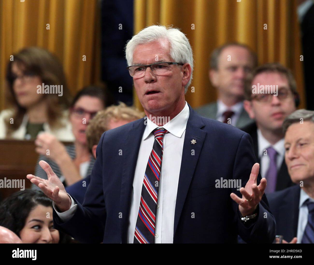 Natural Resources Minister Jim Carr stands during Question Period in ...