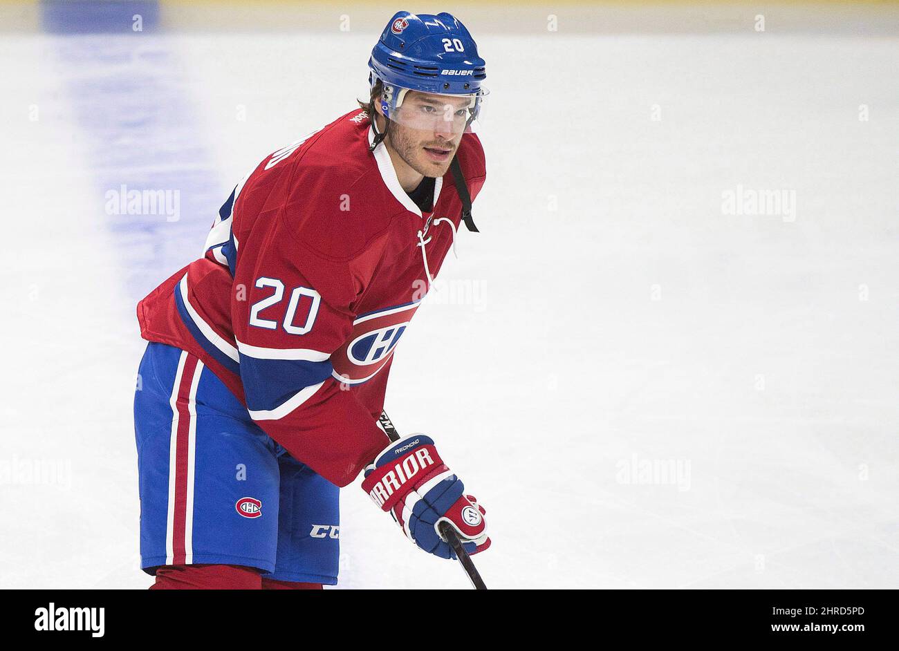 Montreal Canadiens' Zach Redmond skates during the warm up prior to an ...