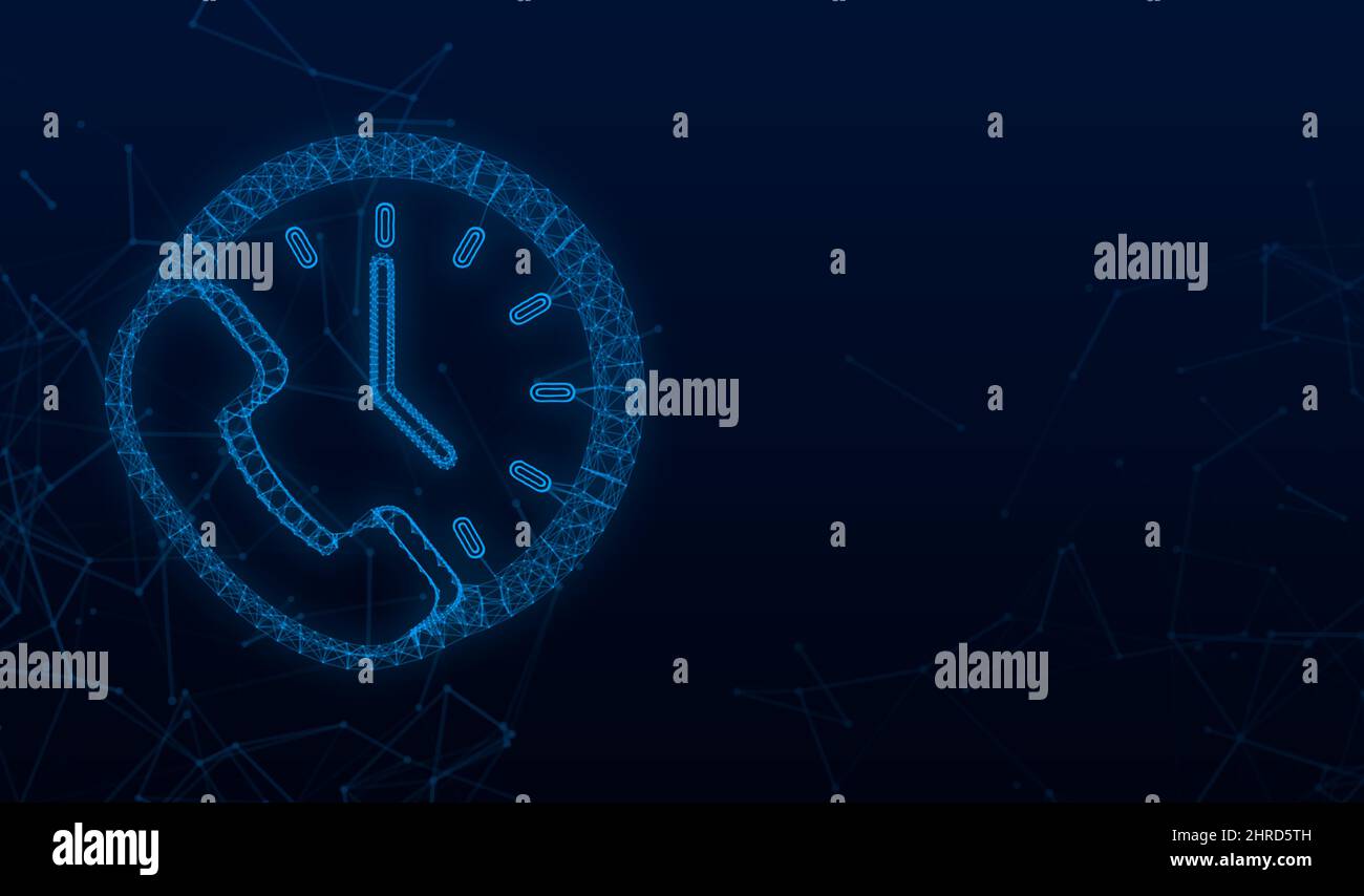 Call duration plexus icon, Call Waiting, time. Vector stock ...