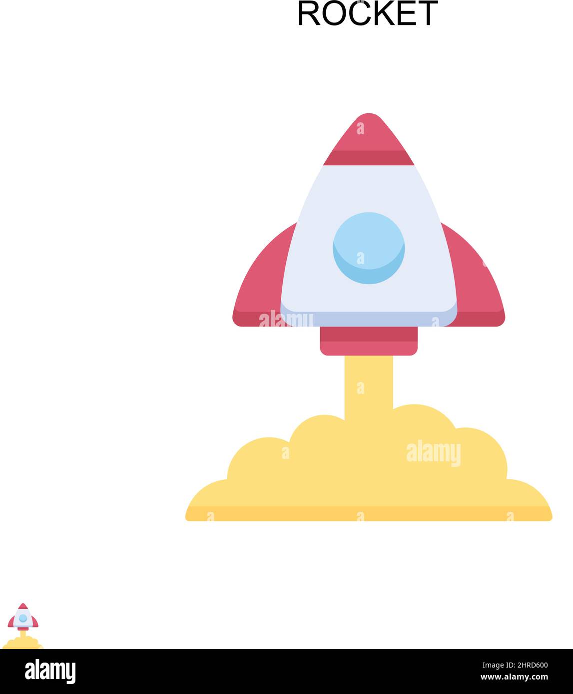 Rocket Simple vector icon. Illustration symbol design template for web ...
