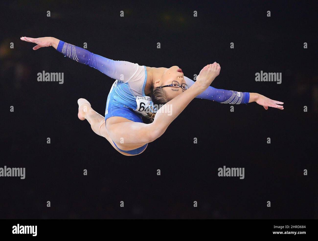 Morgan Hurd of the USA competes in the floor exercise event of the ...