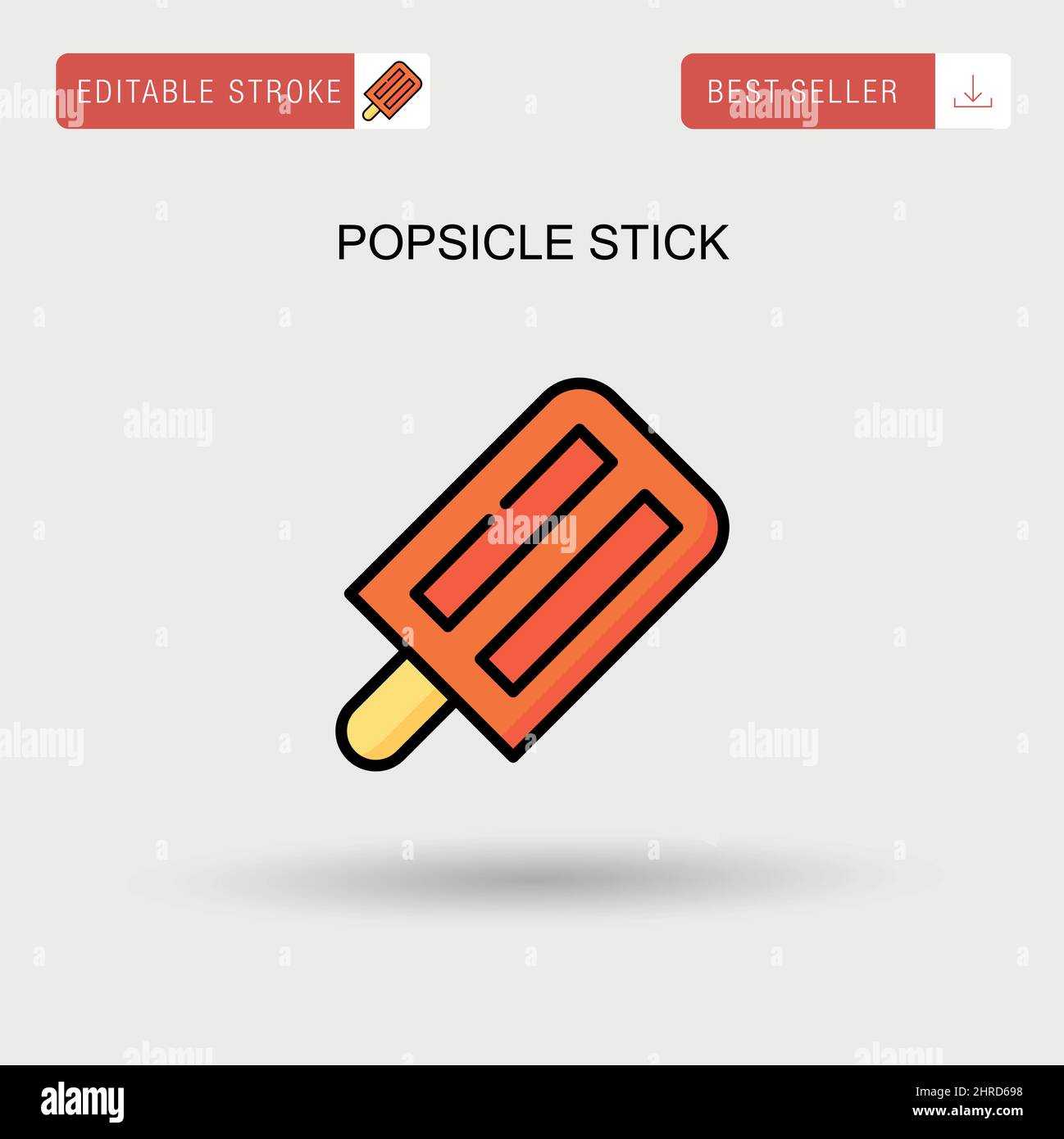 Popsicle stick Simple vector icon Stock Vector Image & Art - Alamy