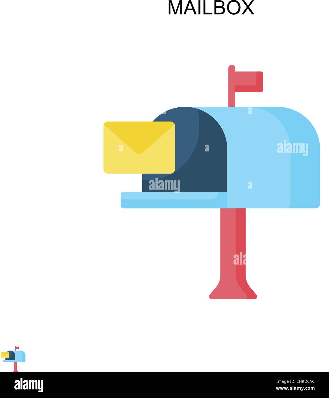 Mailbox Simple vector icon. Illustration symbol design template for web ...