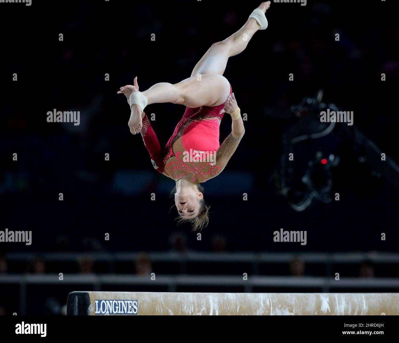 Pauline Schaefer, of Germany, performs her gold medal-winning routine ...