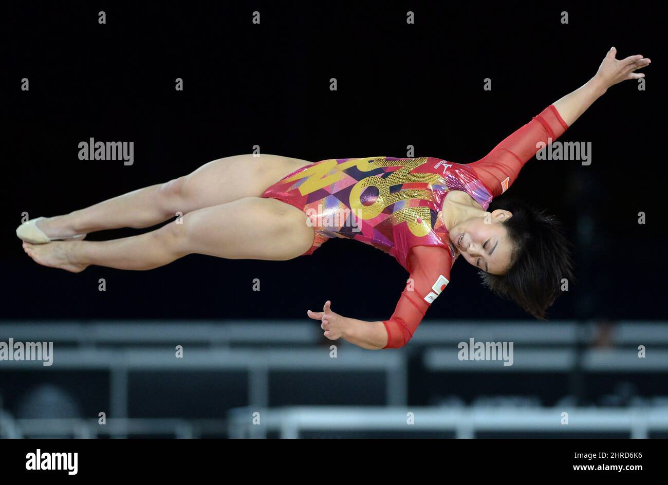Mai Murakami, of Japan, performs her gold medal-winning floor routine ...