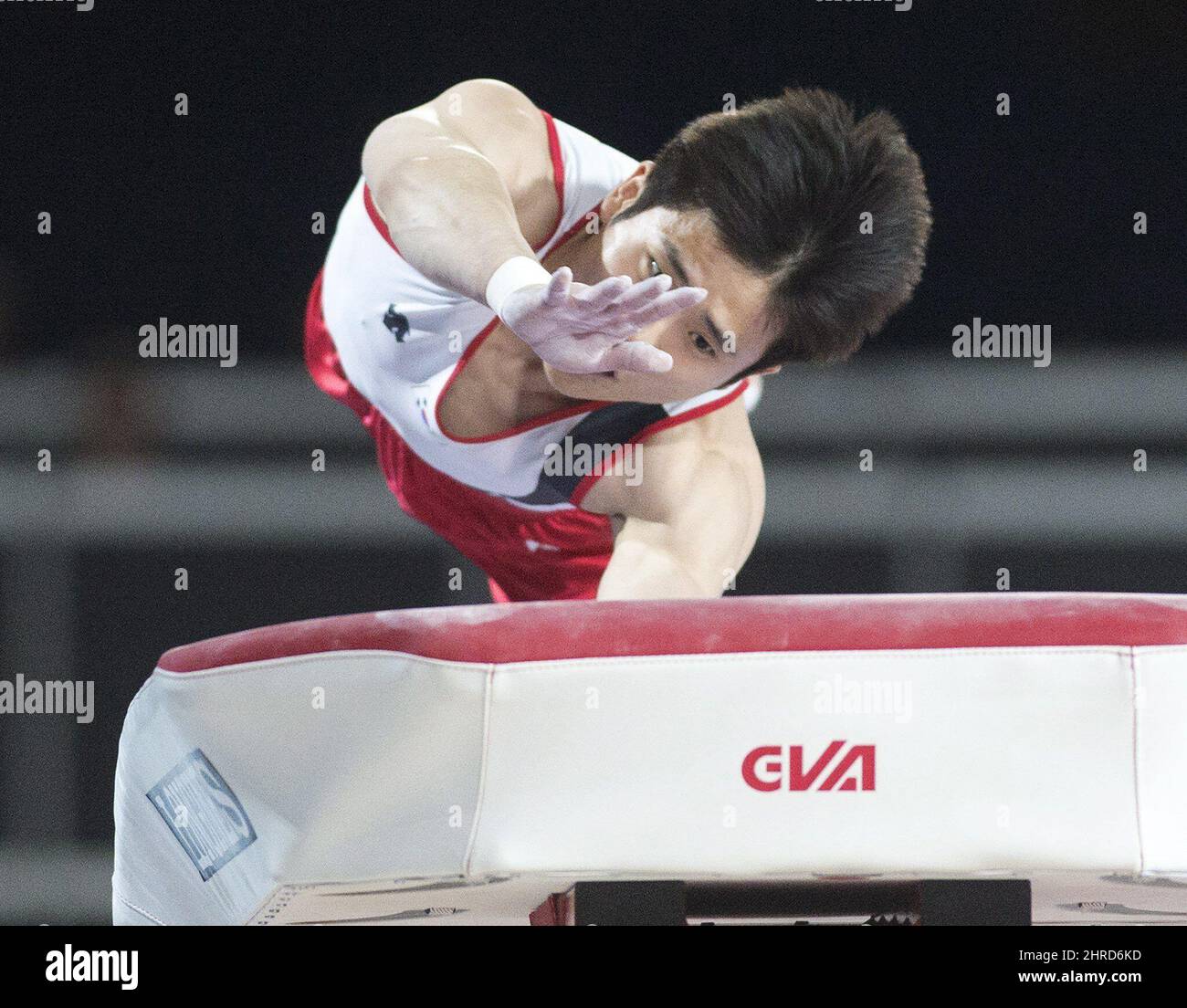Bronze medalist Hansol Kim, of the Republic of Korea, performs during ...