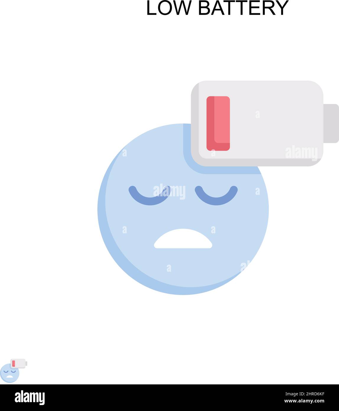 Low battery Simple vector icon. Illustration symbol design template for ...