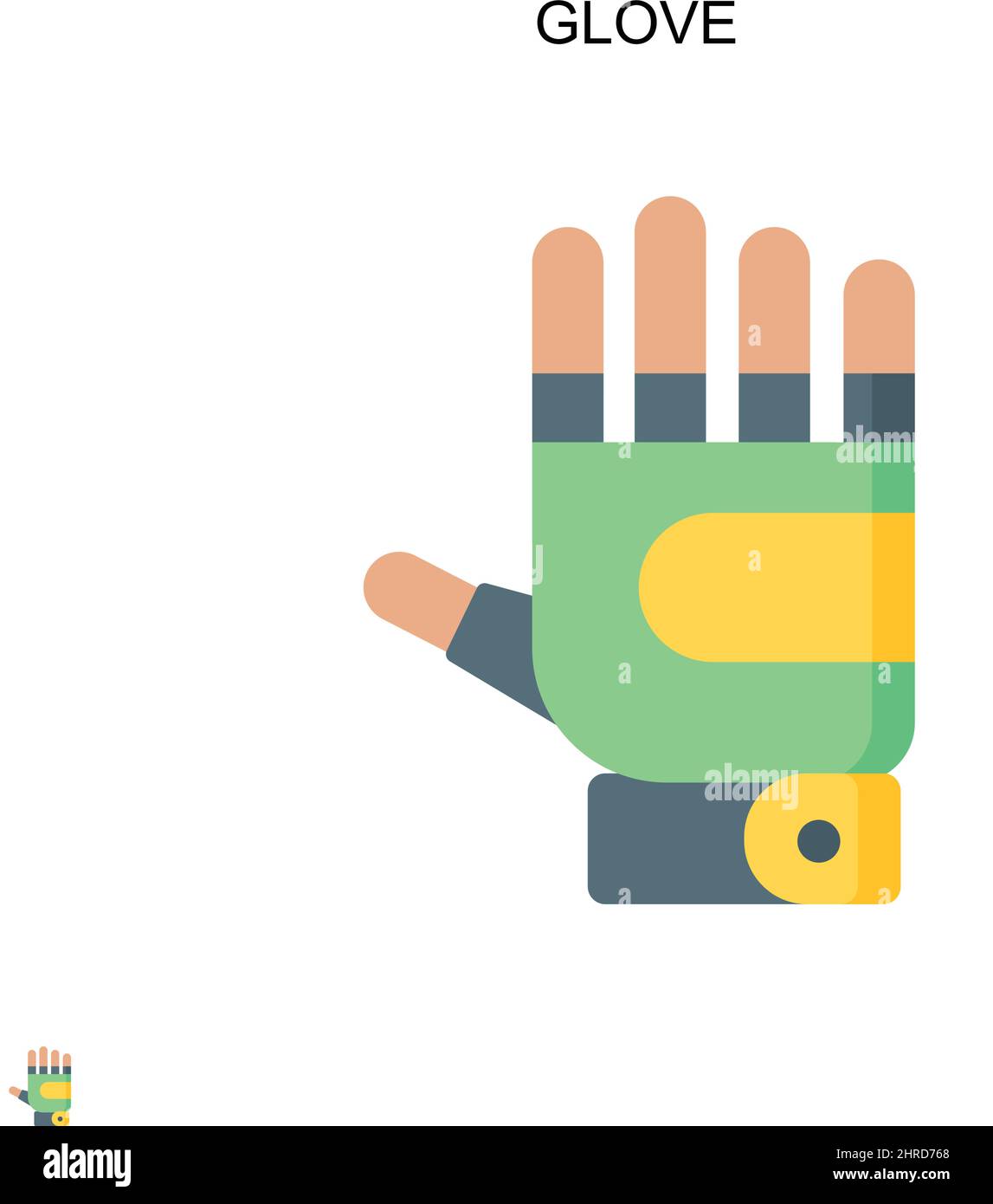 Glove Simple vector icon. Illustration symbol design template for web ...