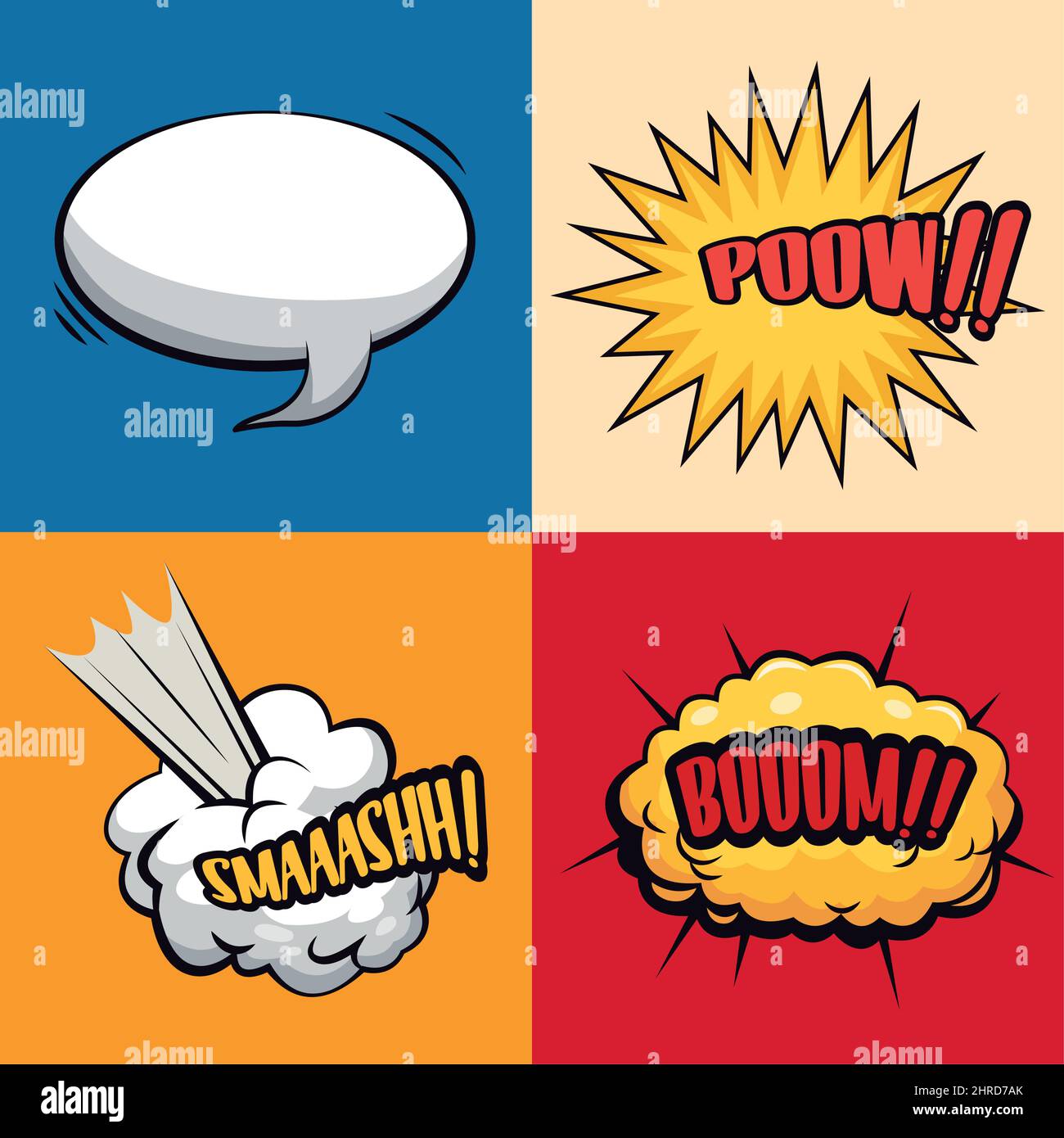 four pop art style icons Stock Vector Image & Art - Alamy