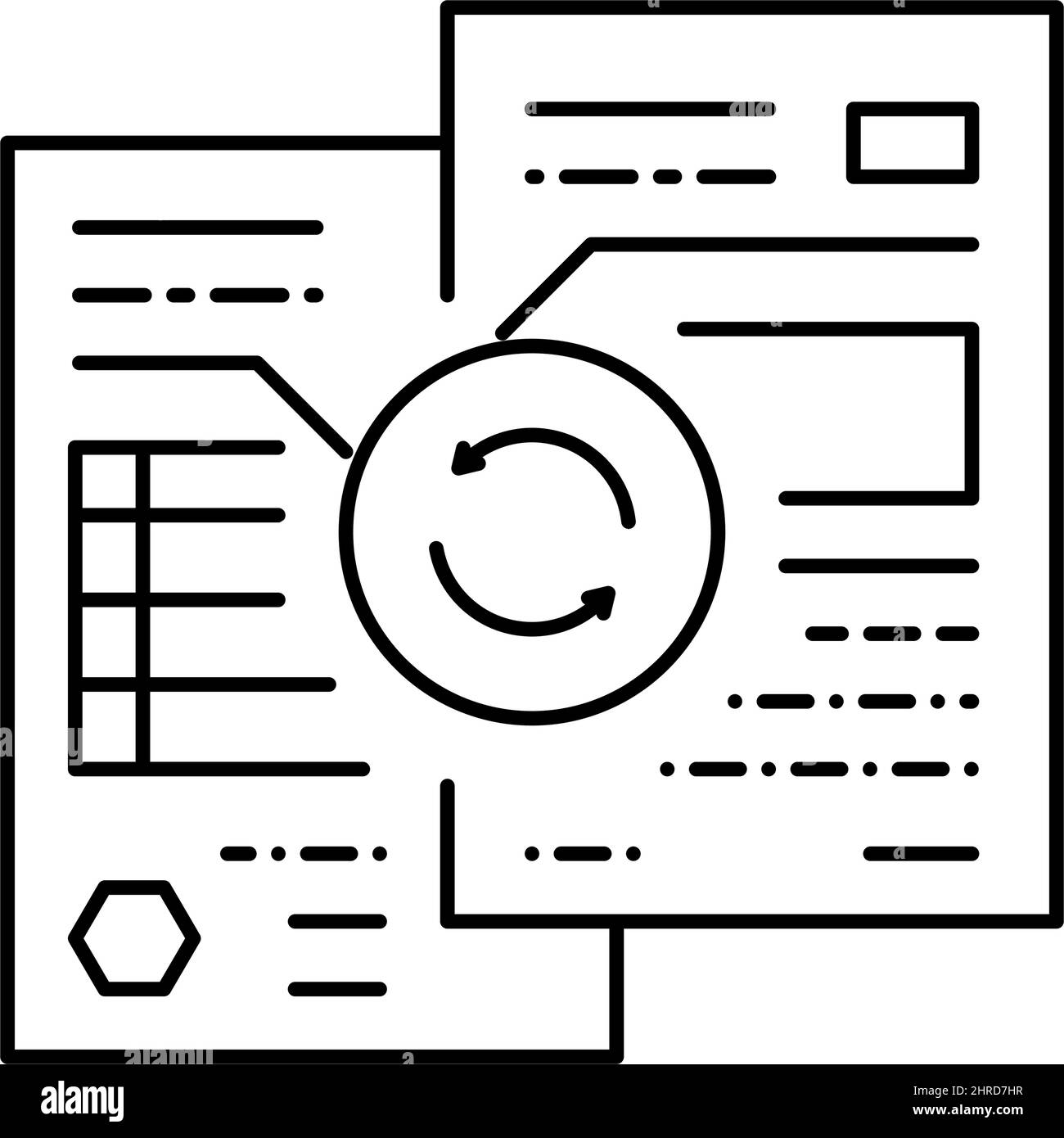 comparative analysis line icon vector illustration Stock Vector Image ...