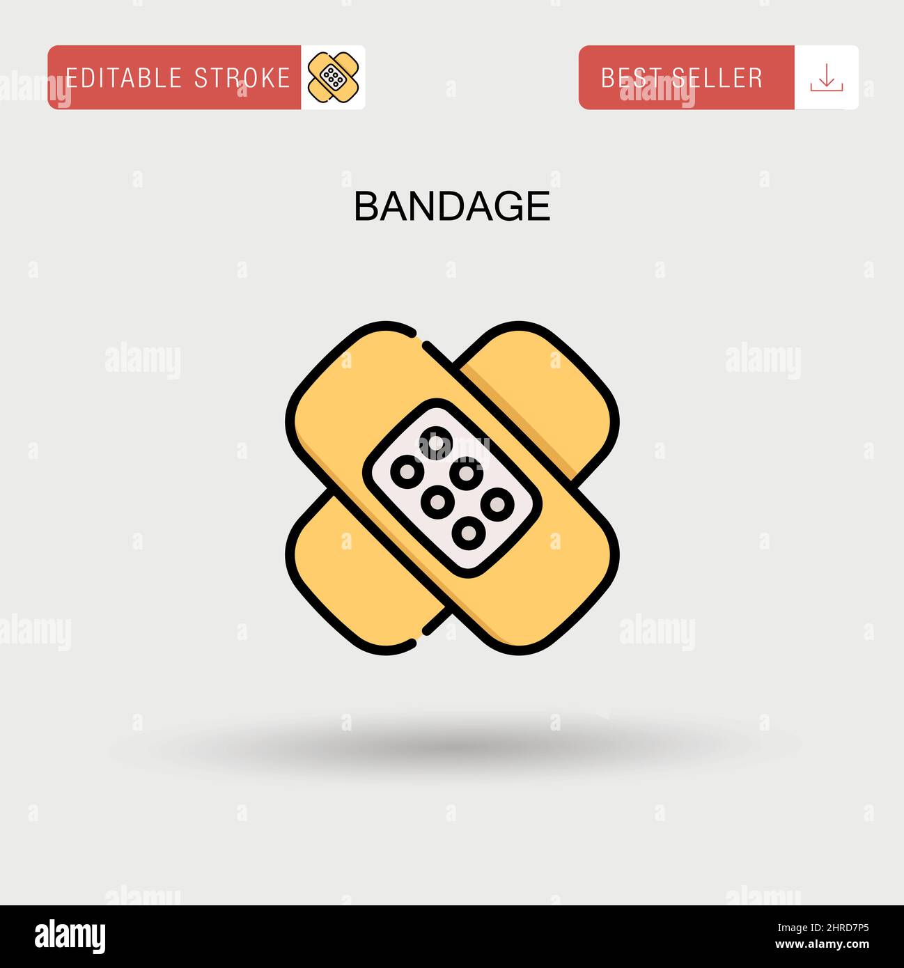 Man bandage leg icon hi-res stock photography and images - Alamy