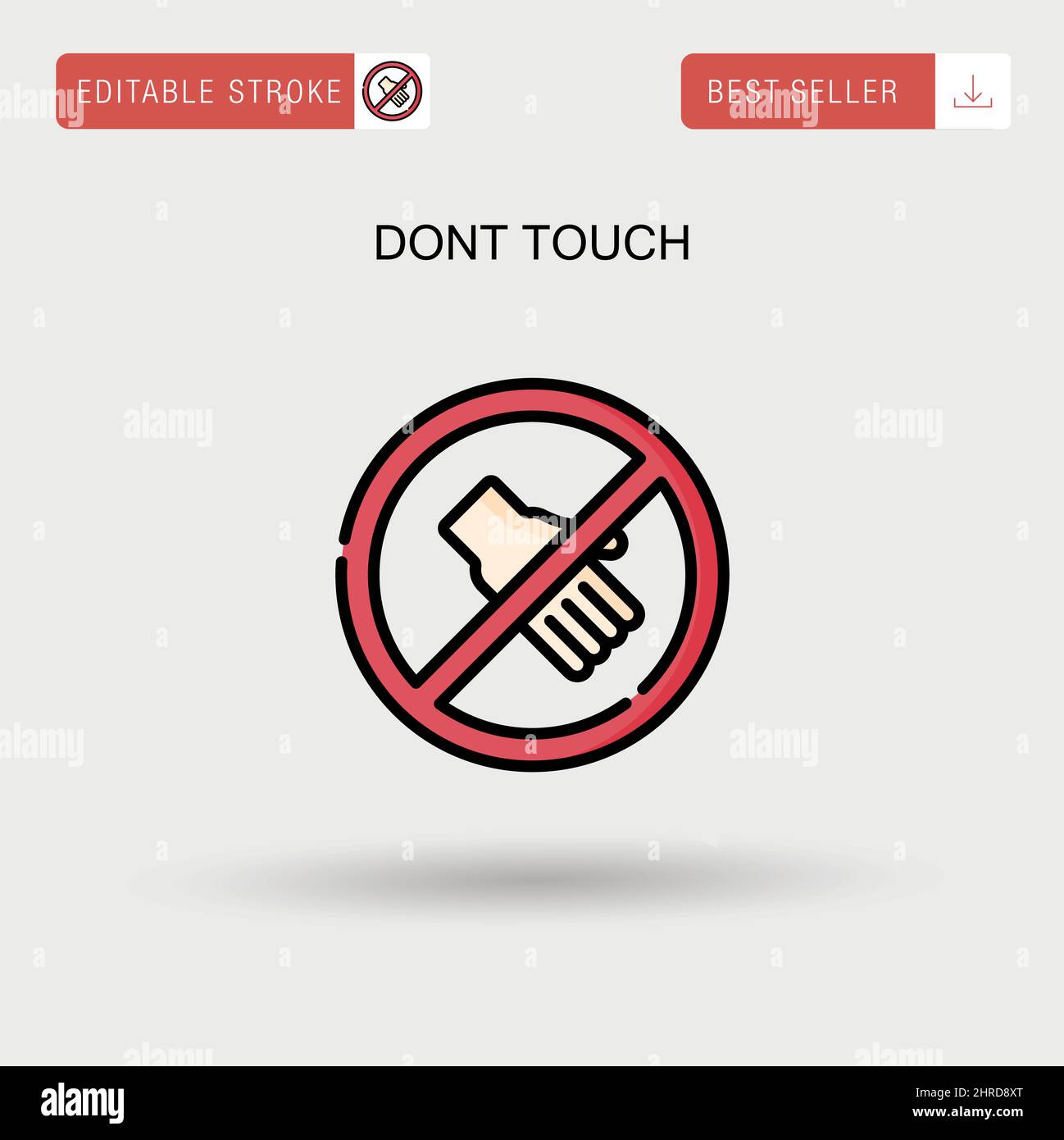 Dont touch Simple vector icon Stock Vector Image & Art - Alamy