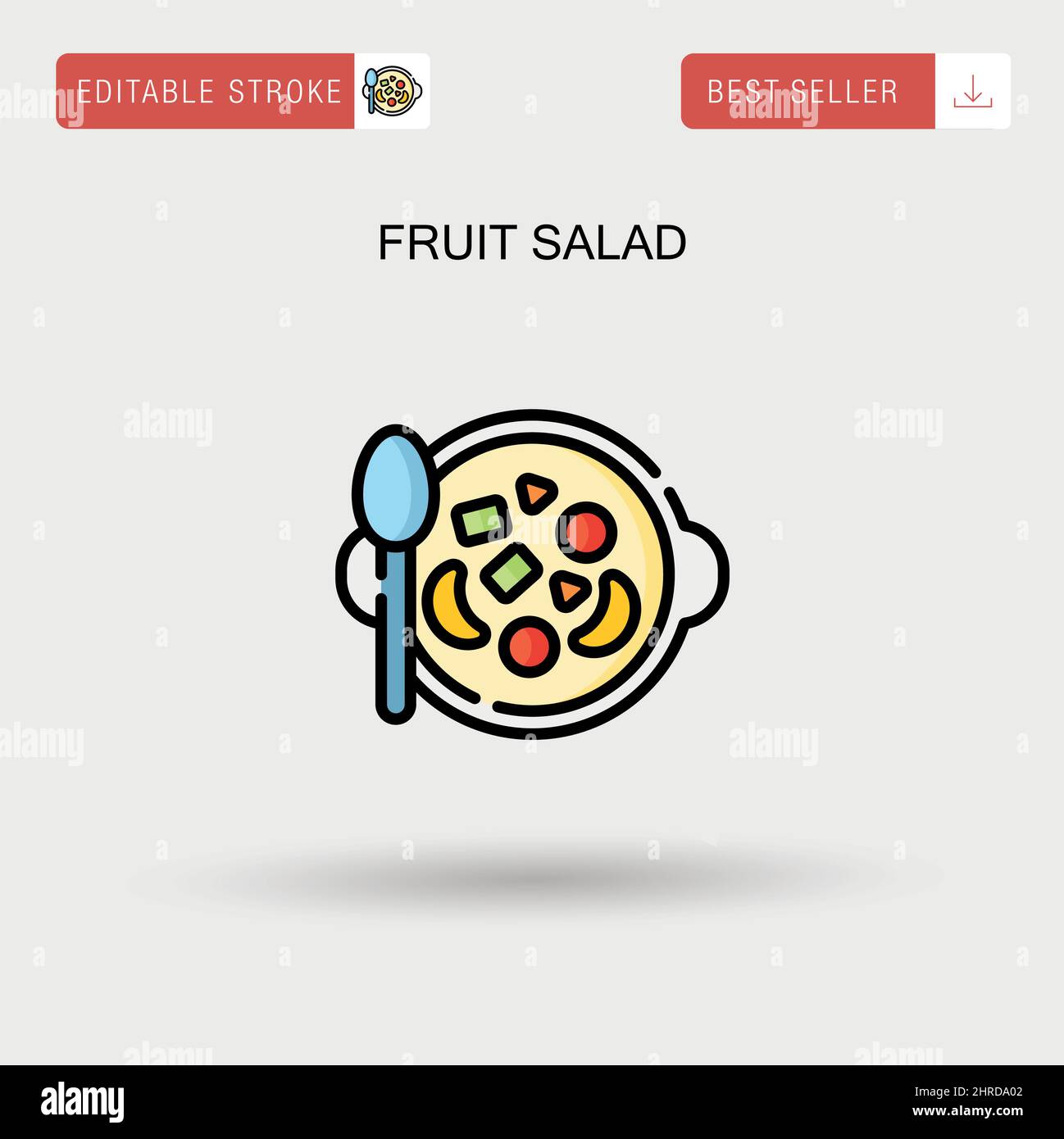 Fruit salad Simple vector icon Stock Vector Image & Art - Alamy
