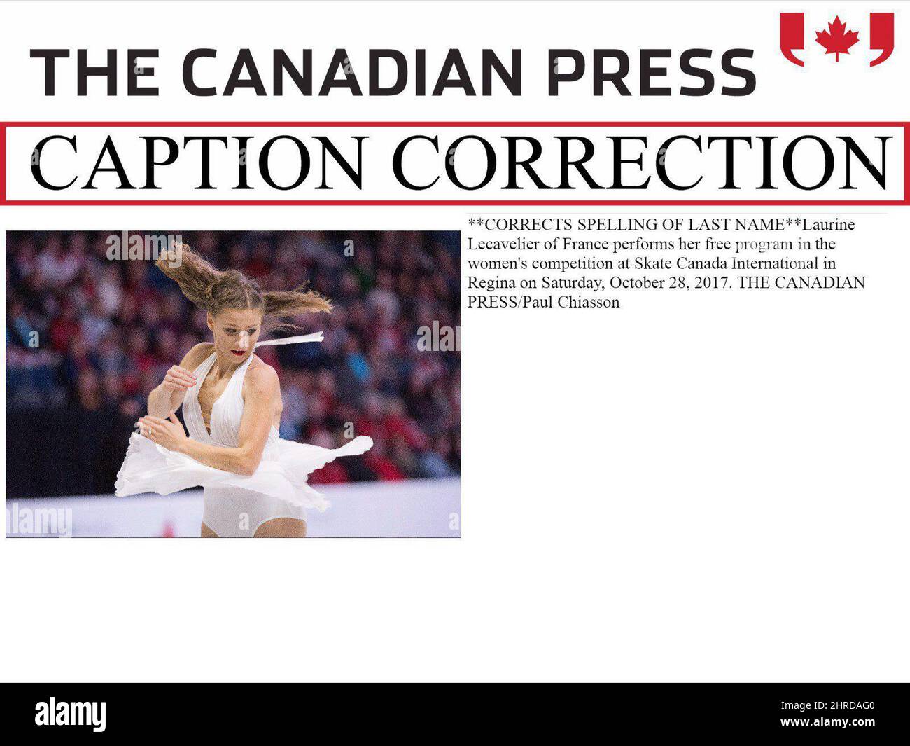 Laurine Lecavelier of France performs her free program in the women's ...