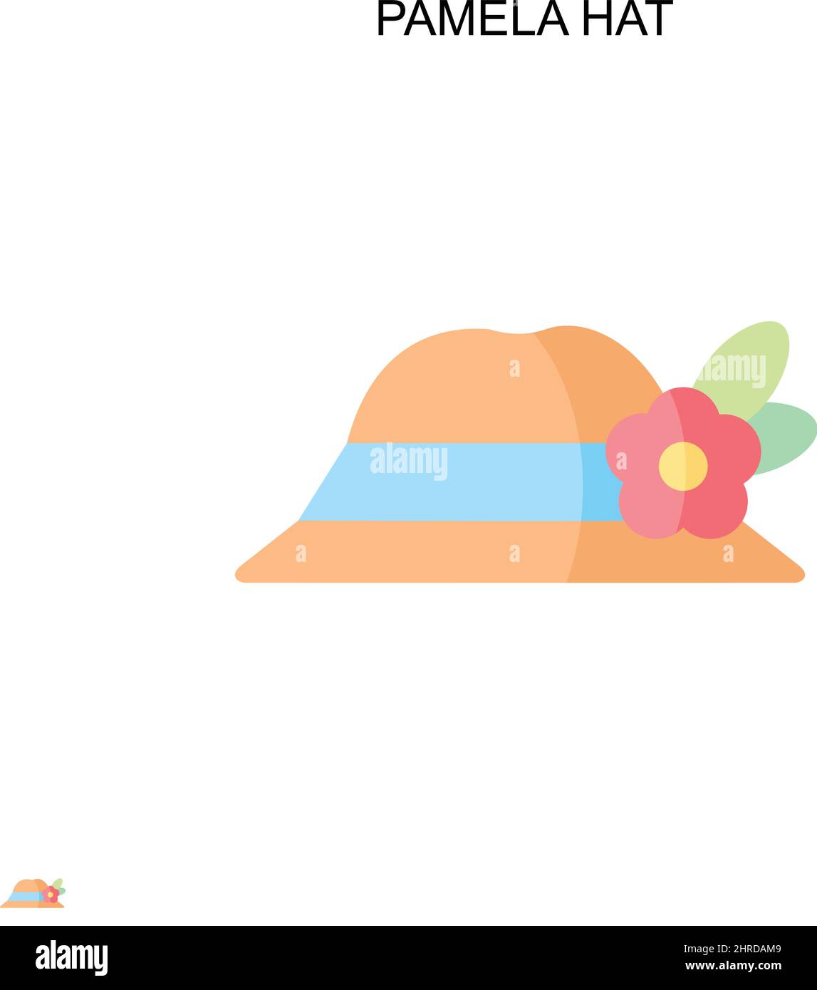 Pamela hat Simple vector icon. Illustration symbol design template for ...