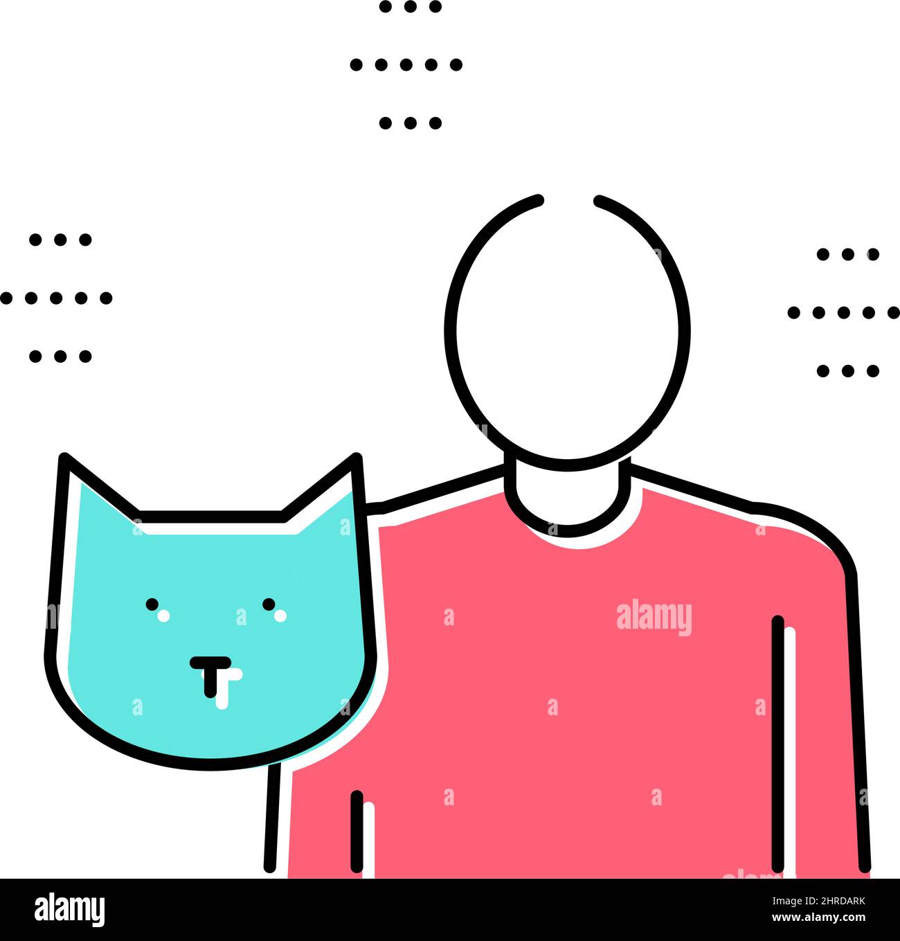 cat owner color icon vector illustration Stock Vector Image & Art - Alamy