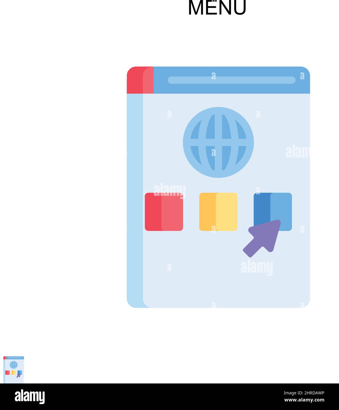 Menu Simple vector icon. Illustration symbol design template for web mobile UI element Stock ...