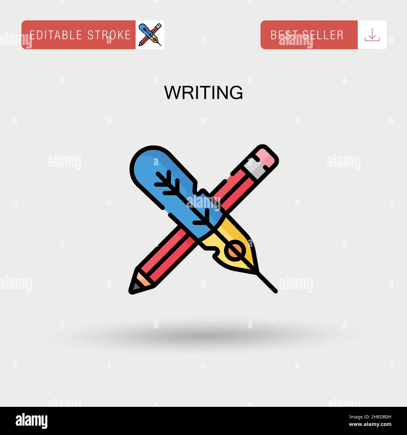 Journalist writing computer Stock Vector Images - Alamy