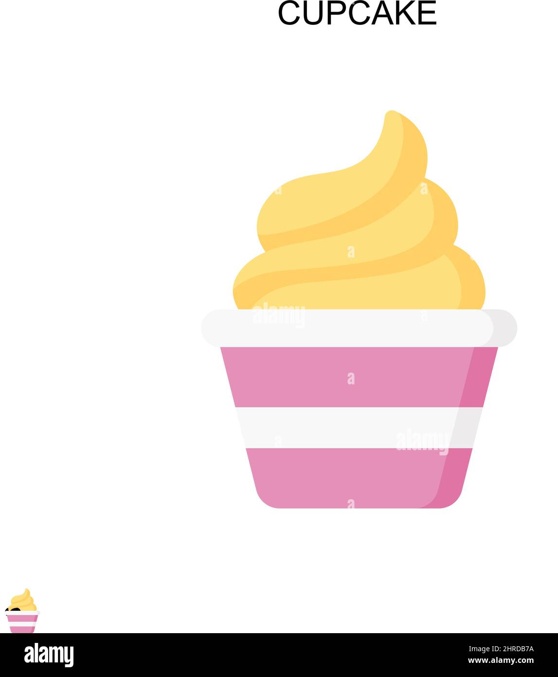 Cupcake Simple vector icon. Illustration symbol design template for web ...