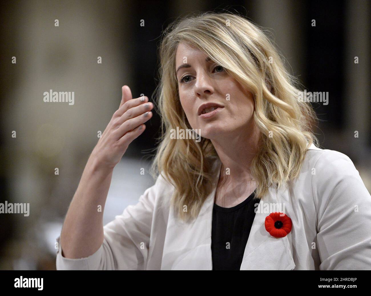 Heritage Minister Melanie Joly responds to a question during Question ...