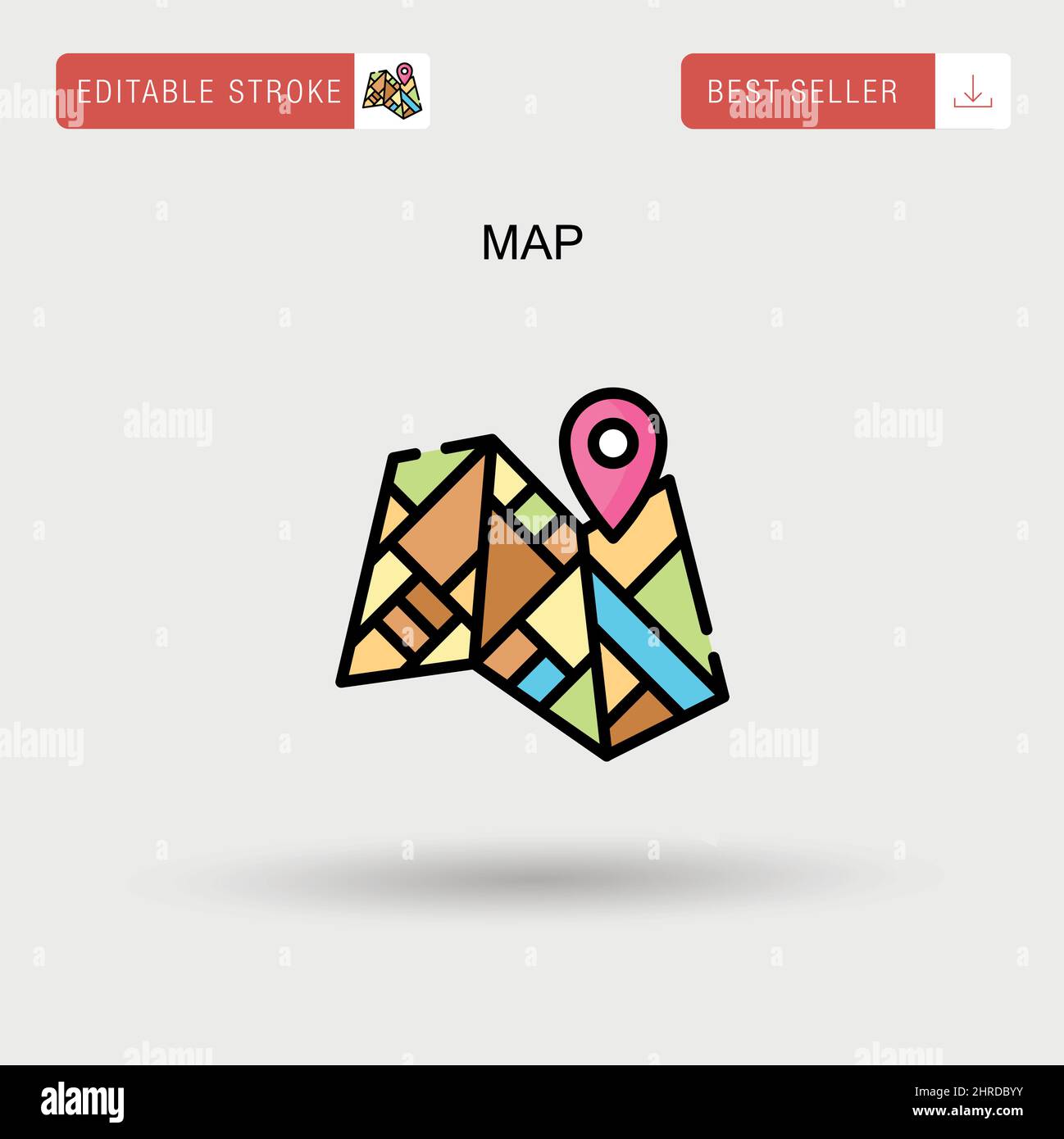 Map Simple vector icon Stock Vector Image & Art - Alamy