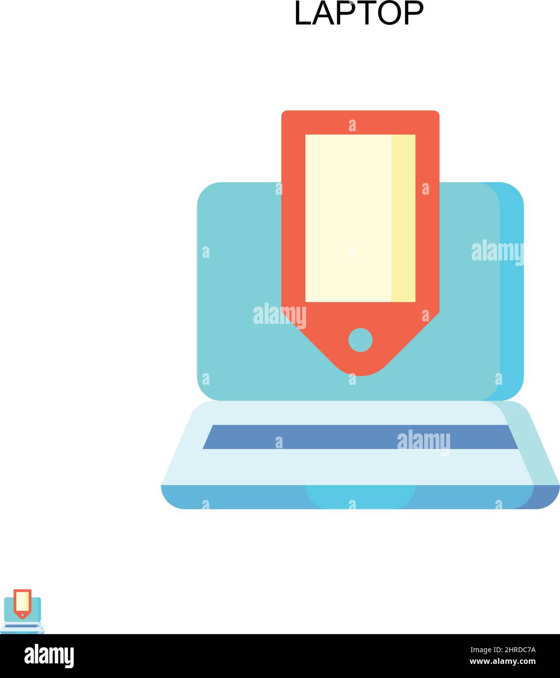 Laptop Simple vector icon. Illustration symbol design template for web ...