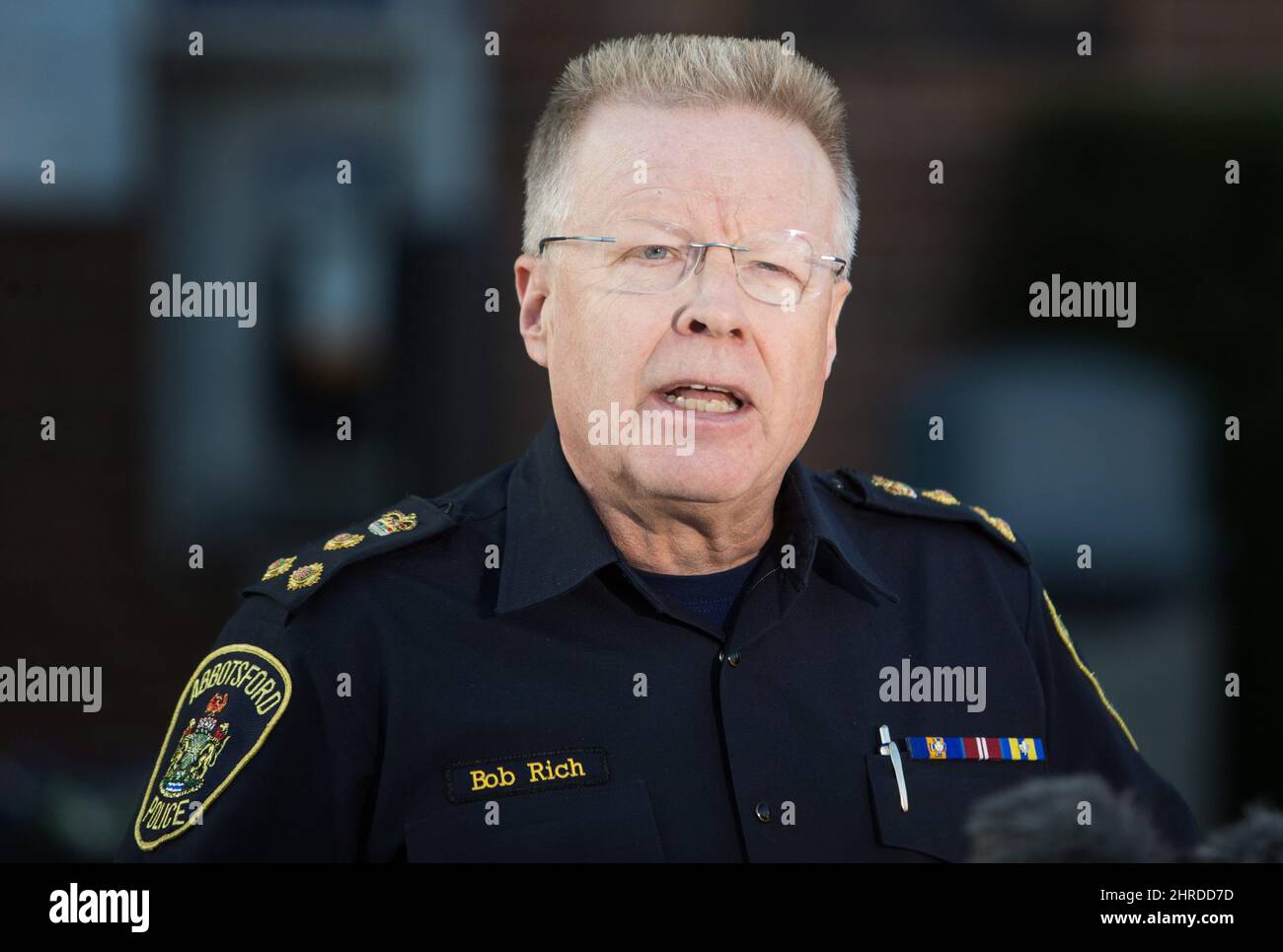 Abbotsford Police Chief Constable Bob Rich announces that an Abbostford ...