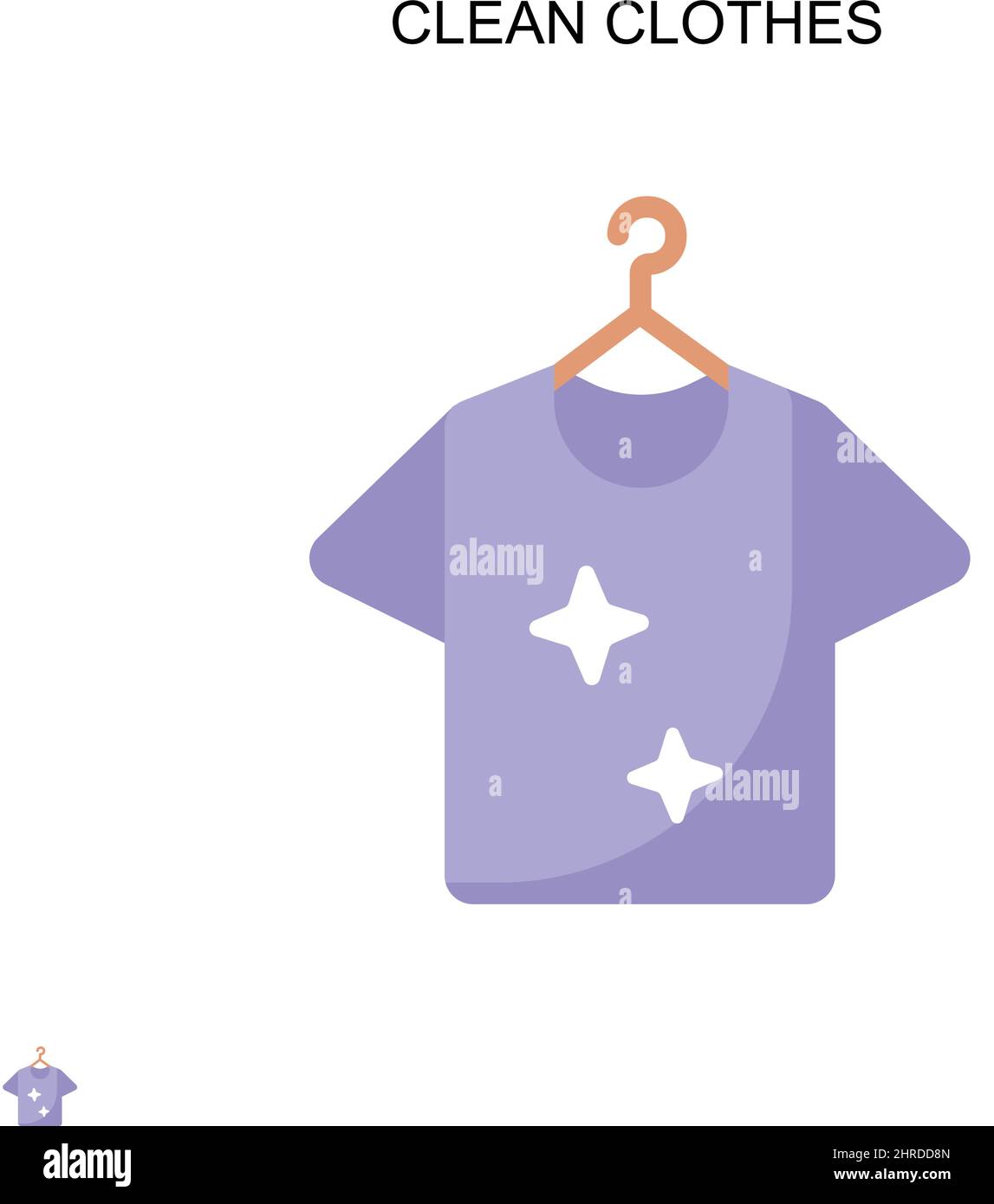 Clean clothes Simple vector icon. Illustration symbol design template ...