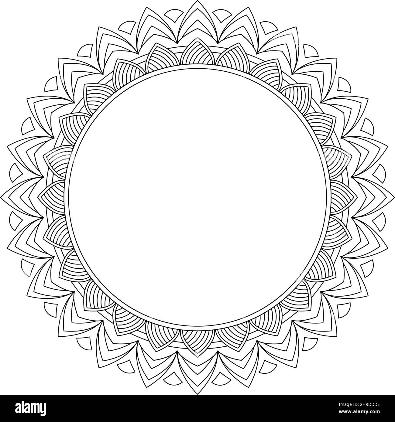 Round decorative frame with space for text, vector illustration Stock ...