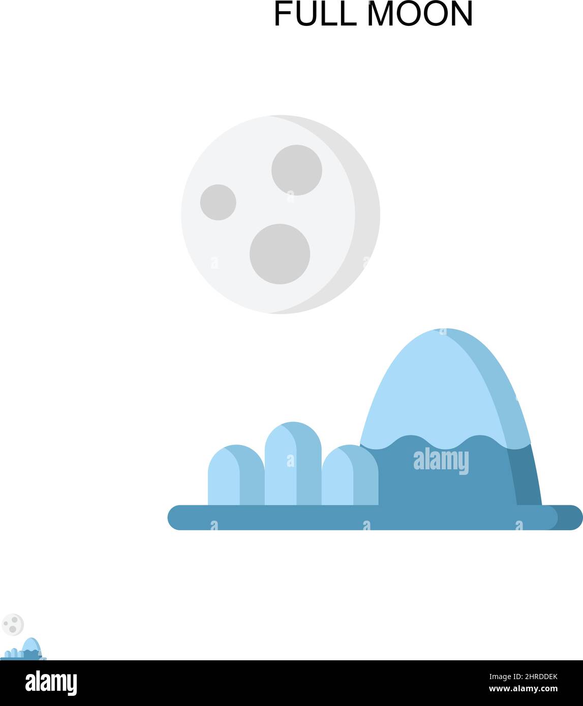 Full moon Simple vector icon. Illustration symbol design template for ...