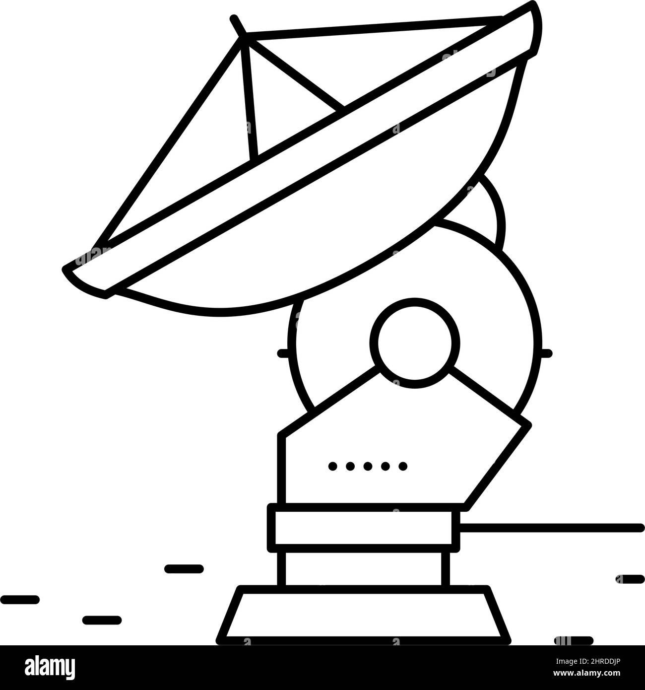 antenna radar planetarium line icon vector illustration Stock Vector ...