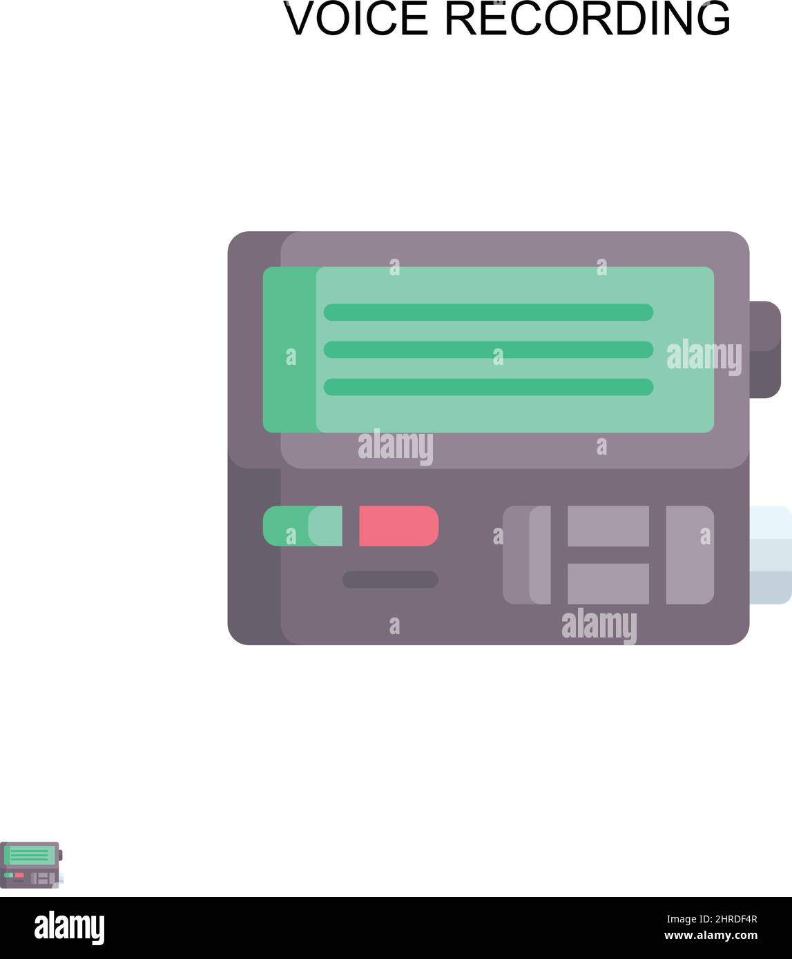 Voice recording Simple vector icon. Illustration symbol design template ...