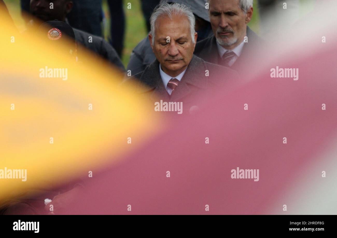 Manjit Virk, father of Reena Virk, takes comfort as supporters speak at ...