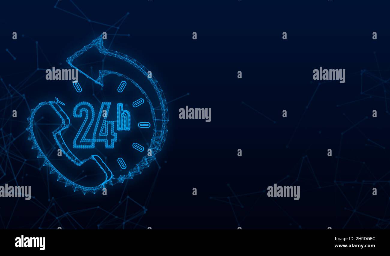 24-7 service concept. 24-7 open. sketch icon. Support service plexus ...