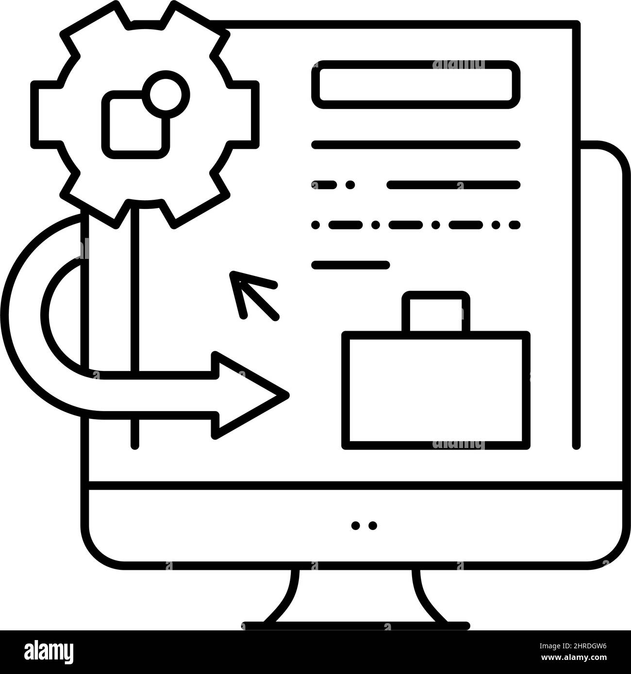 integration system line icon vector illustration Stock Vector Image ... integration system line icon vector illustration Stock Vector Image ...