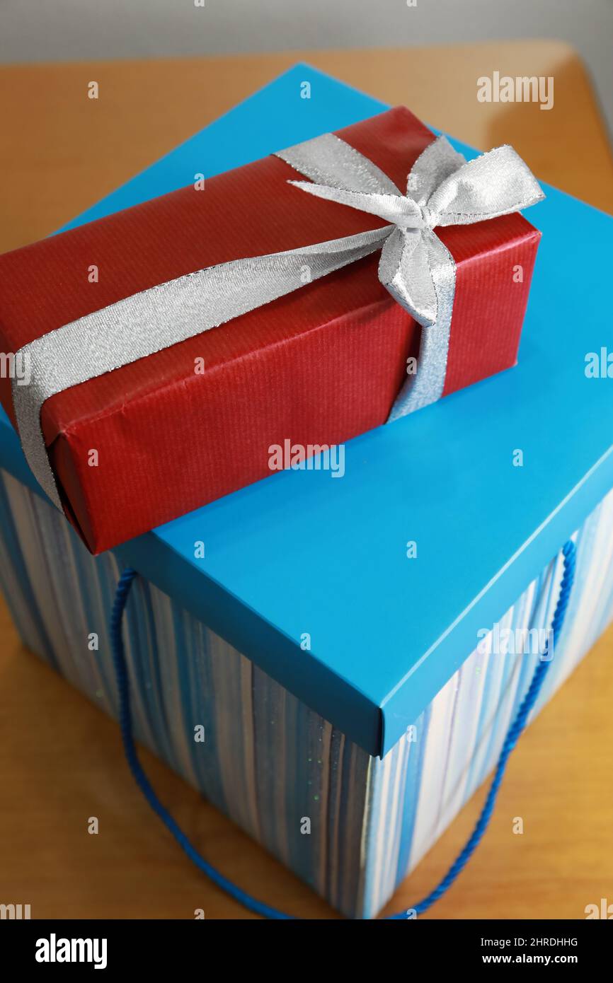 Beautiful colored gift boxes hi-res stock photography and images - Alamy