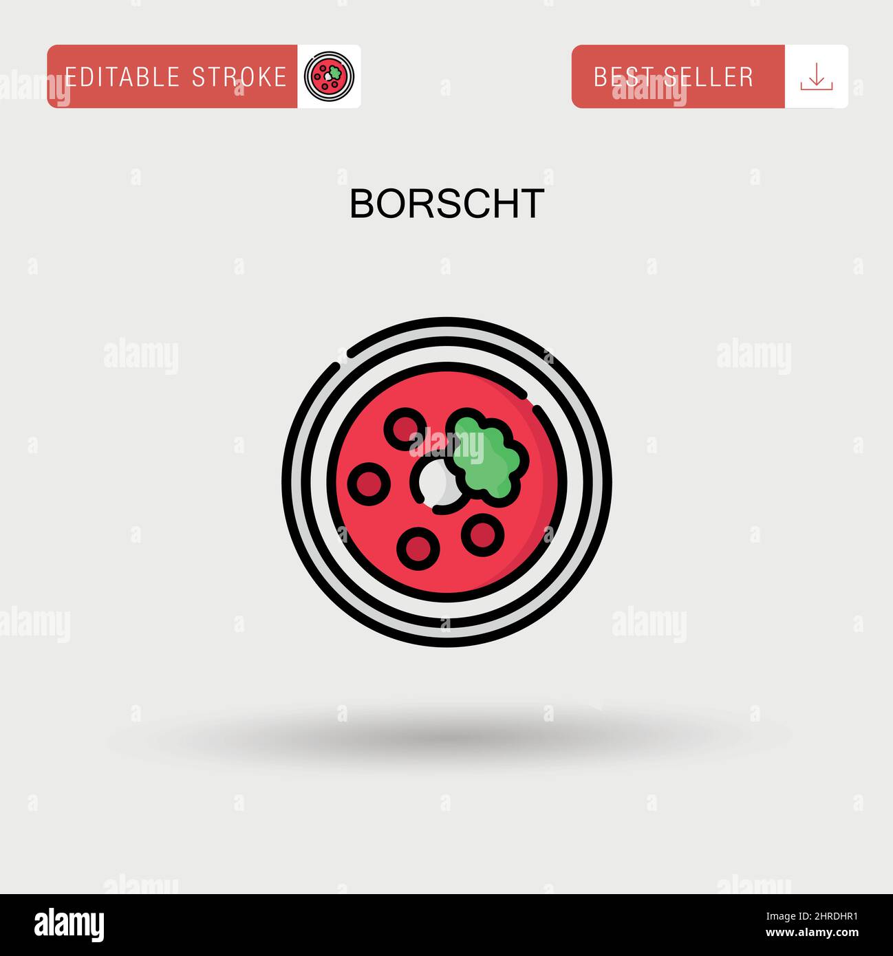 Borsch or borshch or borsht or bortsch Stock Vector Images - Alamy